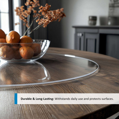 Nicoman PVC Clear Transparent Round Table Mat - 105cm