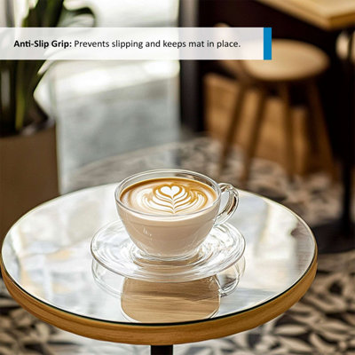 Nicoman PVC Clear Transparent Round Table Mat - 105cm