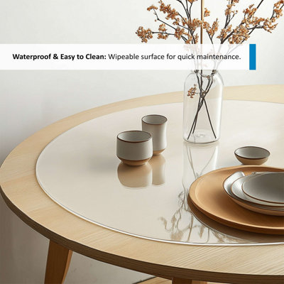 Nicoman PVC Clear Transparent Round Table Mat - 105cm