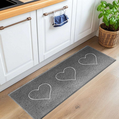 Nicoman PVC Heart Embossed Spaghetti Coil Hallway Kitchen Entrance ...