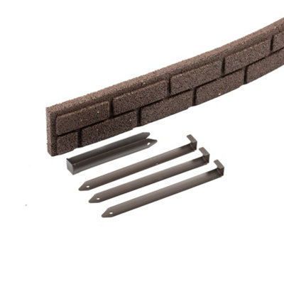 Nicoman Ultra-Curve EZ Border Flexible Edging Brick Effect Eco Friendly ...