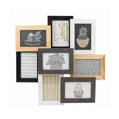 nielsen Accent 3D Collage Frame for 8 Photos 10x15 cm, Wood Frame