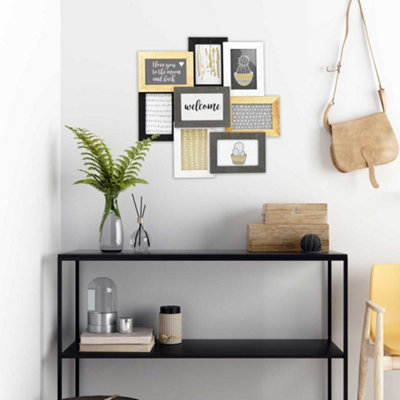 nielsen Accent 3D Collage Frame for 8 Photos 10x15 cm, Wood Frame