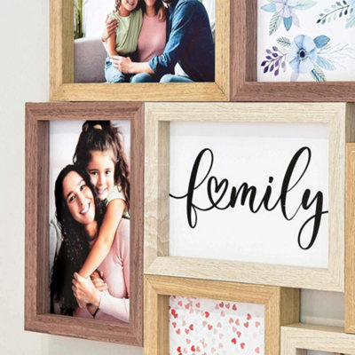 nielsen Accent Photo Collage Frame for 8 Pictures 4x6in - Mixed Wood ...