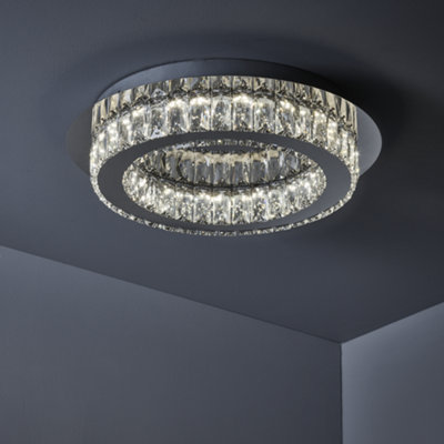 nielsen Adbury Intergrated LED Flush Light Fitting with Crystal ...