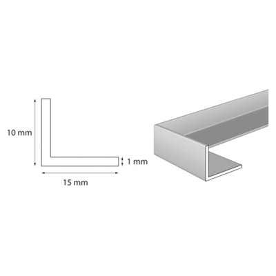 nielsen Aluminium L-Shaped Angle Profile Natural Mill Finish ...