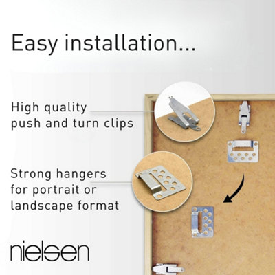 nielsen Quadrum 50 x 70cm Wenge Wooden Picture Frame with Float Glass ...