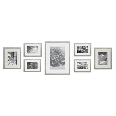 nieslen 7 Piece Wooden Picture Frame Gallery Set - Grey