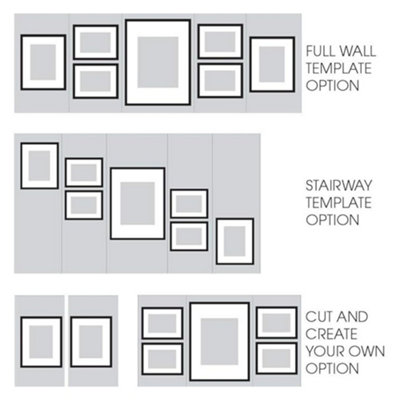 nieslen 7 Piece Wooden Picture Frame Gallery Set - Grey