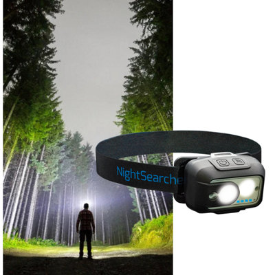 NightSearcher LightWave 520 , 520 Lumens Rechargeable Head Torch with ...