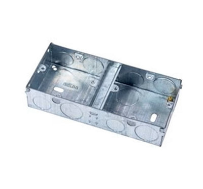 Niglon DES2 2x1Gang Switch & Socket Box 35mm (Pack of 10)