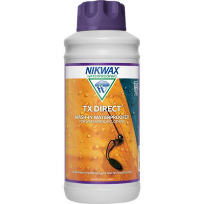 Nikwax Tx Direct WASH In Waterproofer- 1Litre For waterproofing rain gear