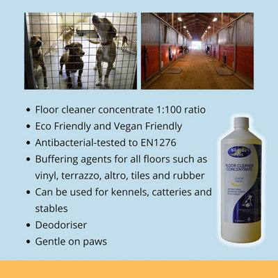 Nilaqua Pet Kennel Cleaner Concentrate 1L Floor Stable Hutch Vet ...