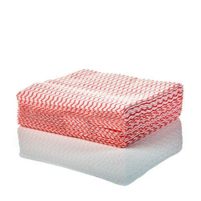 Nilco All Purpose Bathroom Red Colour Coded Cleaning Cloths 30x35cm NCA002