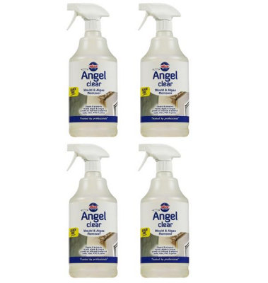 Nilco Angel Clear 4L Mould Algae Remover Cleaner Walls Tiles PVC Patios ...
