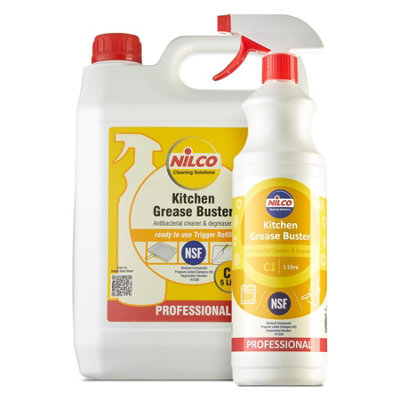Nilco C1 Kitchen Grease Buster 1 Litre Solution + 5 Litre Refill Set ...