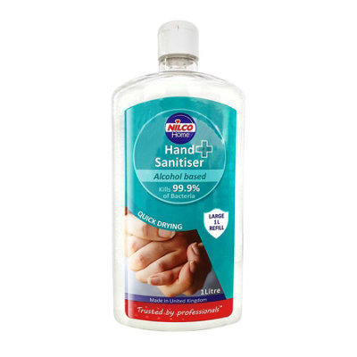 Nilco Hand Sanitiser Antibacterial Hand Sanitising Gel 1L Cleaner Quick ...