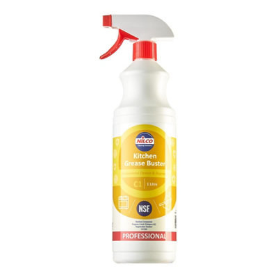 Nilco Kitchen Grease Buster Cleaner Spray 1L x6 Antibacterial Degreaser ...