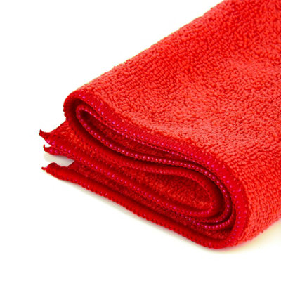 Nilco Microfibre Cloths Non-Abrasive Absorbent Cloths Colour Coded Red ...
