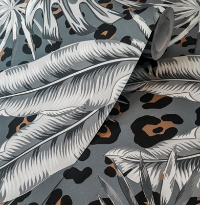 Nina Home Tropical Leopard Livid Wallpaper