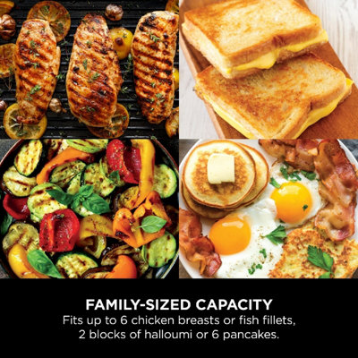 Ninja Sizzle Low Smoke Indoor Grill & Flat Plate GR101UK