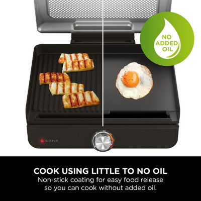 Ninja Sizzle Low Smoke Indoor Grill & Flat Plate GR101UK