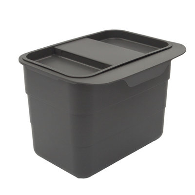 Ninka BioBin, Dark Grey, Hanging Waste Container, 4.2L, for Food Recycling