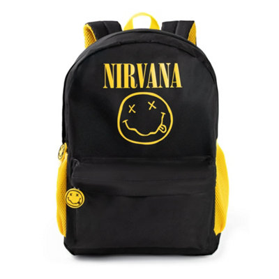Nirvana Unisex Black Logo Backpack (One Size)