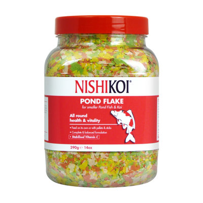 Nishikoi 390g Flake Fish Food Floating | DIY at B&Q