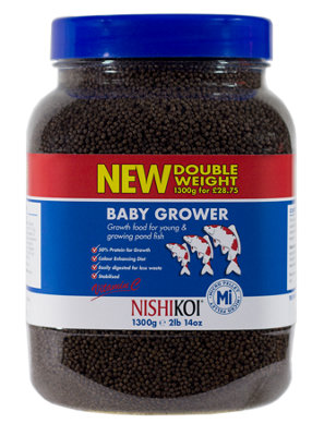 NishiKoi Baby Grower Growth Pond Fish Food 1300g | DIY at B&Q