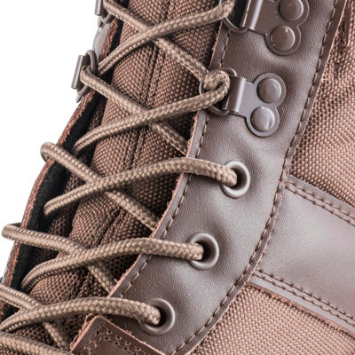 Nitehawk Army/Military Patrol Brown Leather Combat Boots Outdoor Cadet ...