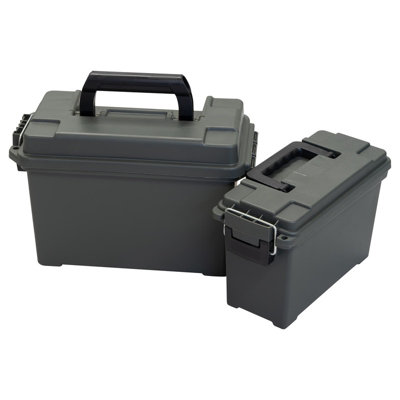 Nitehawk Durable & Lockable Ammunition Ammo/Tool Storage Box Set of 2