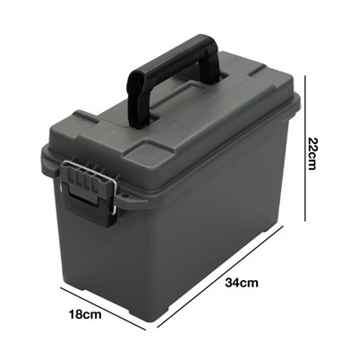 Nitehawk Durable & Lockable Ammunition Ammo/Tool Storage Box Set of 2