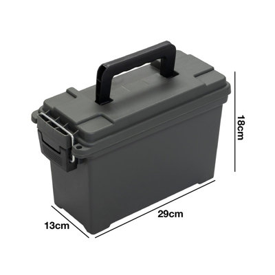 Nitehawk Durable & Lockable Ammunition Ammo/Tool Storage Box Set of 2