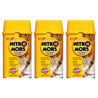 Buy Nitromors Craftsman Paint Varnish & Lacquer Remover 750ml x 3 at B&Q