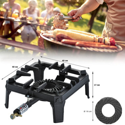 NJ GB-29 Large Gas Boiling Ring Cast Iron Burner Camping Stove Outdoor ...