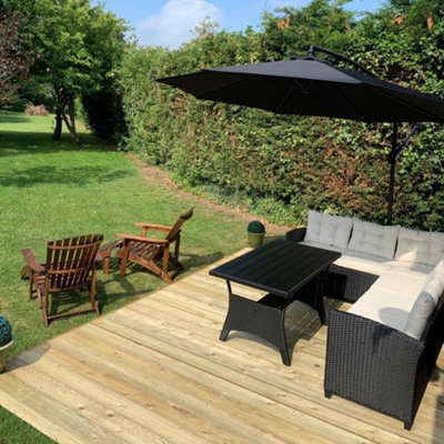 NLC Tanalised Timber Decking Kit - 3.0m x 9.0m (Sizes from 2.4m x 2.4m ...