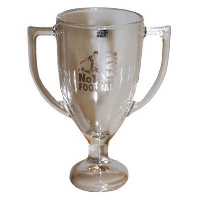No 1 Football Fan Trophy Pint Gl Clear (One Size) | DIY at B&Q