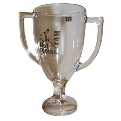 No 1 Football Fan Trophy Pint Gl Clear (One Size) | DIY at B&Q