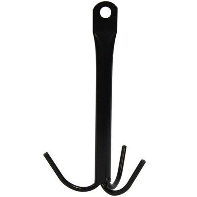 No.534 Equestrian 3 Prong Tack Hook - Black | DIY at B&Q