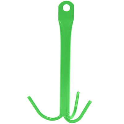 No.534 Equestrian 3 Prong Tack Hook - Green | DIY at B&Q