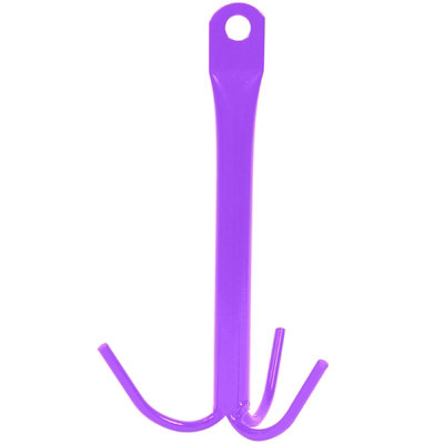 No.534 Equestrian 3 Prong Tack Hook - Purple | DIY at B&Q