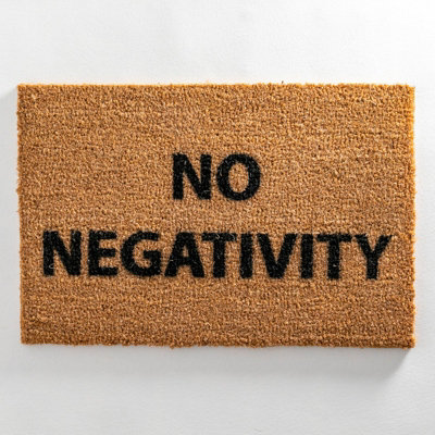 No Negativity Doormat - Regular 60x40cm | DIY at B&Q