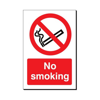 No Smoking 240 x 360mm Sign Qty 1