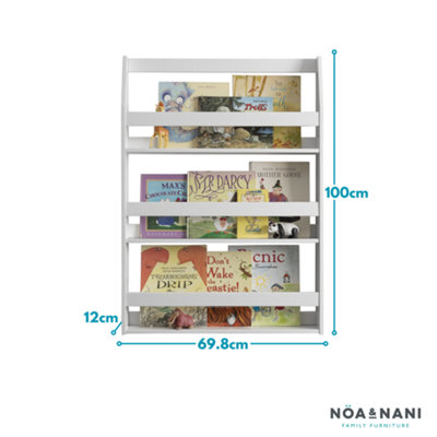 Noa & Nani Display 3 Shelf Bookcase Wall Mounted in Classic White Hakan