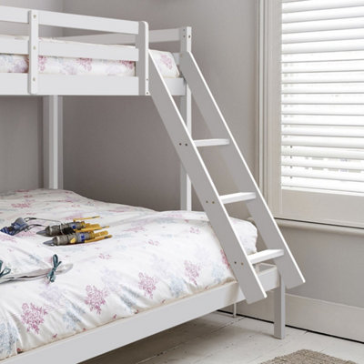 Noa & Nani Triple Bunk Bed in Classic White with Single and Double ...