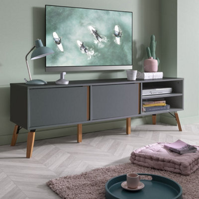 Noa & Nani TV Unit in Dark Grey Otto