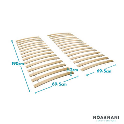 Noa & Nani Wooden Bed Slats for Double Bed Frame