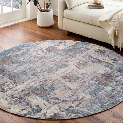 NOA Round Modern Abstract Area Rug 160 x 160 cm