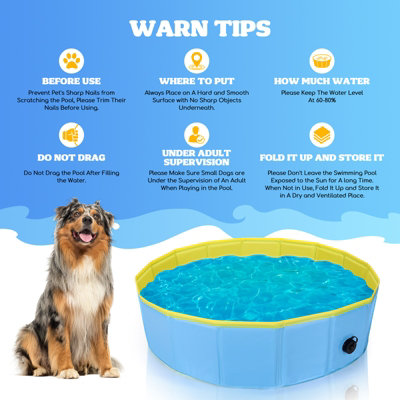 Nobleza Dog Paddling Pool, Large Dog Pool Swimming Pool, Foldable ...